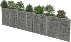 Gabionová zeď z pozinkované oceli 450 x 30 x 100 cm 143571
