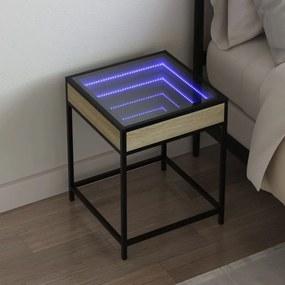 Noční stolek s Infinity LED dub sonoma 40 x 40 x 51 cm