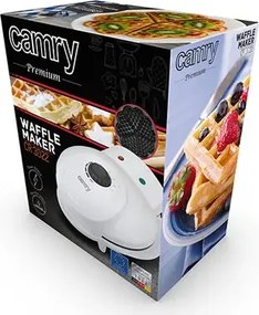 Camry CR 3022 bílá / Vaflovač / 1000 W / nepřilnavý povrch