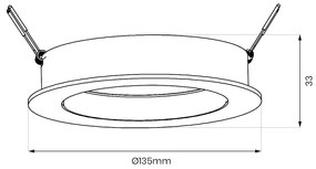 Podhledové svítidlo Redondo, 1x bílé kovové stínítko, w