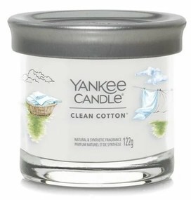 Yankee Candle vonná svíčka Signature Tumbler ve skle malá Clean Cotton, 122 g