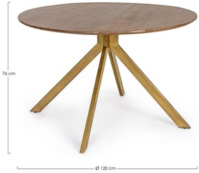 BIZZOTTO kulatý jídelní stůl SHERMAN ø120 cm 0746832