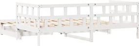 Válenda s přistýlkou a zásuvkami bez matrace bílá 90x200 cm 3302202