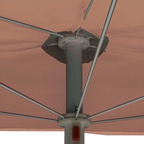 Zahradní půlkruhový slunečník s tyčí 180 x 90 cm terakotový 315564