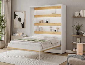 Devesto Sklápěcí postel Vertikální 160 Dub Artisan LED