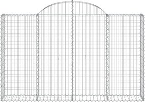 Klenuté gabionové koše 5 ks 200x30x120/140cm pozinkované železo 3146134