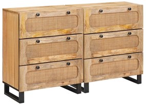 Servírovací skříň 2 ks 60 x 33 x 75 cm Masivní mangové dřevo 3310058