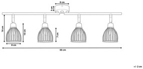 Stropní lampa černá GOLOK Beliani