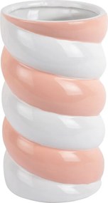 Bílá/růžová keramická váza (výška 23 cm) Marshmallow – PT LIVING