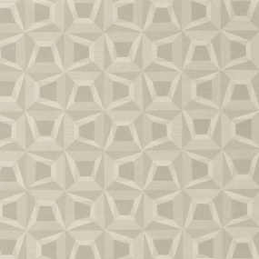 Béžová vliesová geometrická tapeta na zeď s vinylovým povrchem 31904, Textilia, Limonta