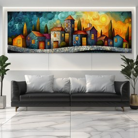 Obraz na plátně - Po kamenné stezce v Reggianu FeelHappy.cz Velikost obrazu: 120 x 40 cm