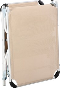 Outsunny skládací zahradní lehátko s polštářem ergonomické relaxační lehátko s 4stupňově nastavitelným opěradlem, hliníkové, nosnost až 120 kg, vhodn…