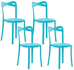 Set 4 ks. jídelních židlí Carey (tyrkysová). 1035779