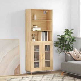 Skříň highboard dub sonoma 69,5 x 34 x 180 cm kompozitní dřevo,  3189304