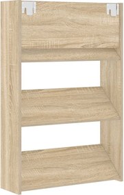 botník, závěsný, 3 patra, kompozitní dřevo, 90x60x18 cm, dub sonoma, Dekorino BB20260031