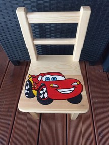 Dětská dřevěná židlička 1ks malovaná - vzor 3