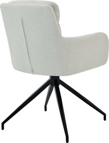 Sada 2 jídelních židlí Somers látka – krémová