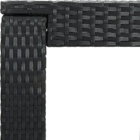 5dílný zahradní barový set s poduškami černý polyratan 3261449