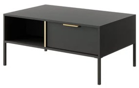 Konferenční stolek Botkow 2S, Barva: antracit / antracit + zlatá