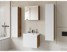 Koupelnový nábytek Damysos II XL, Barva: wotan / bílý, Sifon k umyvadlu: ano, Baterie: Maro Blo 020M