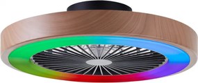 Brilliant G60060/09  Stmívatelné LED svítidlo SLIMLINE NATUR &amp; reverzn VENTILÁTOR + funkce LED