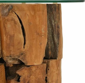 Konferenční stolek masivního teak naplavené dřevo 60 cm 243474
