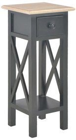 Odkládací stolek černý 27 x 27 x 65,5 cm dřevo 280059