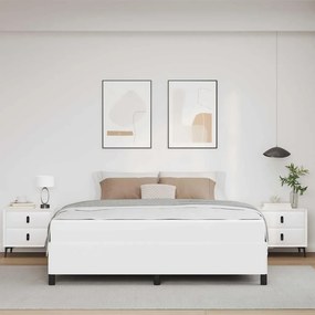Rám postele s matrací Bílá 180 x 200 cm textil 3399015