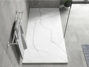 Mexen Hugo, obdélníková sprchová vanička, SMC, 170x80cm, imitace kamene – bílá, 42158017
