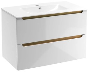 Koupelnová skříňka s umyvadlem Naturel Stilla 80x60x45 cm bílá STILLAD08057U1