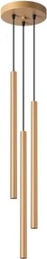 Závěsná lampa SOLLUX PASTELO 3P zlatá G9 3x8W bez žárovky SL.1172