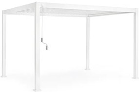 BIZZOTTO Bílá hliníková pergola s uzavíracími lamelami OCEAN 3x4 m 0795774