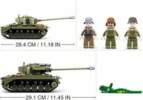 Sluban Army N38-B0860 Střední tank 2v1 a protiletecké dělo / LEGO - ko