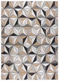 Dywany Łuszczów Kusový koberec Cooper Sisal Mosaic 22222 ecru/black – na ven i na doma - 140x190 cm