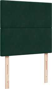 Box spring postel s matrací tmavě zelená 90x200 cm samet 3293107