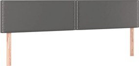 Box spring postel s matrací šedá 200x200 cm umělá kůže 3141087
