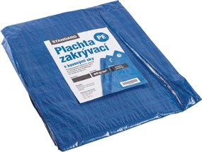 Plachta zakrývací STANDARD 80 g/m2 modrá/stříbrná 8×12 m
