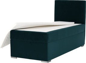 Boxspringová postel, jednolůžko, zelená, 90x200, pravá, SAFRA