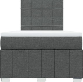 Box spring postel s matrací tmavě šedá 120x190 cm textil 3293908