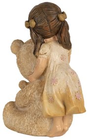 Figurka holčičky s velkým medvědem – 12 cm