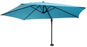 Nástěnný slunečník Casoria 3 m polyester hliník/ocel - tyrkysová