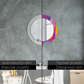 Kulaté dekorativní zrcadlo Geometrické složení fi 60 cm