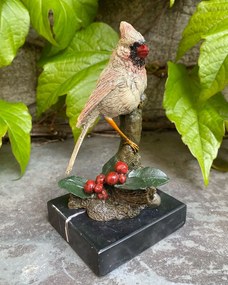 Soška bronzová socha Pták s jeřábem