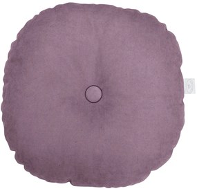 Cotton &amp; Sweets Kulatý polštář s knoflíkem fialový 40 cm