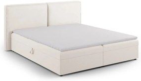 Krémová boxspring postel s úložným prostorem 160x200 cm Arendal – Cosmopolitan Design