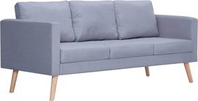 Sedací souprava dvojsedák a trojsedák textil světle šedá 272193