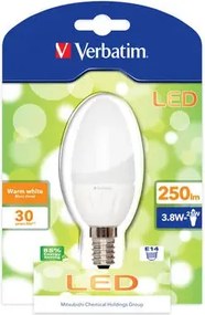 Verbatim LED žárovka E14 (3.8W) / 250lm / typ B matná / teplá bílá