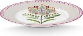Pip Studio Lily &amp; Lotus talířek Ø21cm, bílý (snídaňový talíř)