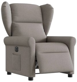 Elektrické polohovací křeslo taupe textil 3303361