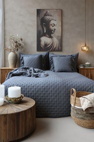 Měkký šedý prošívaný přehoz Aix Soft na dvoulůžko – 260*240 cm